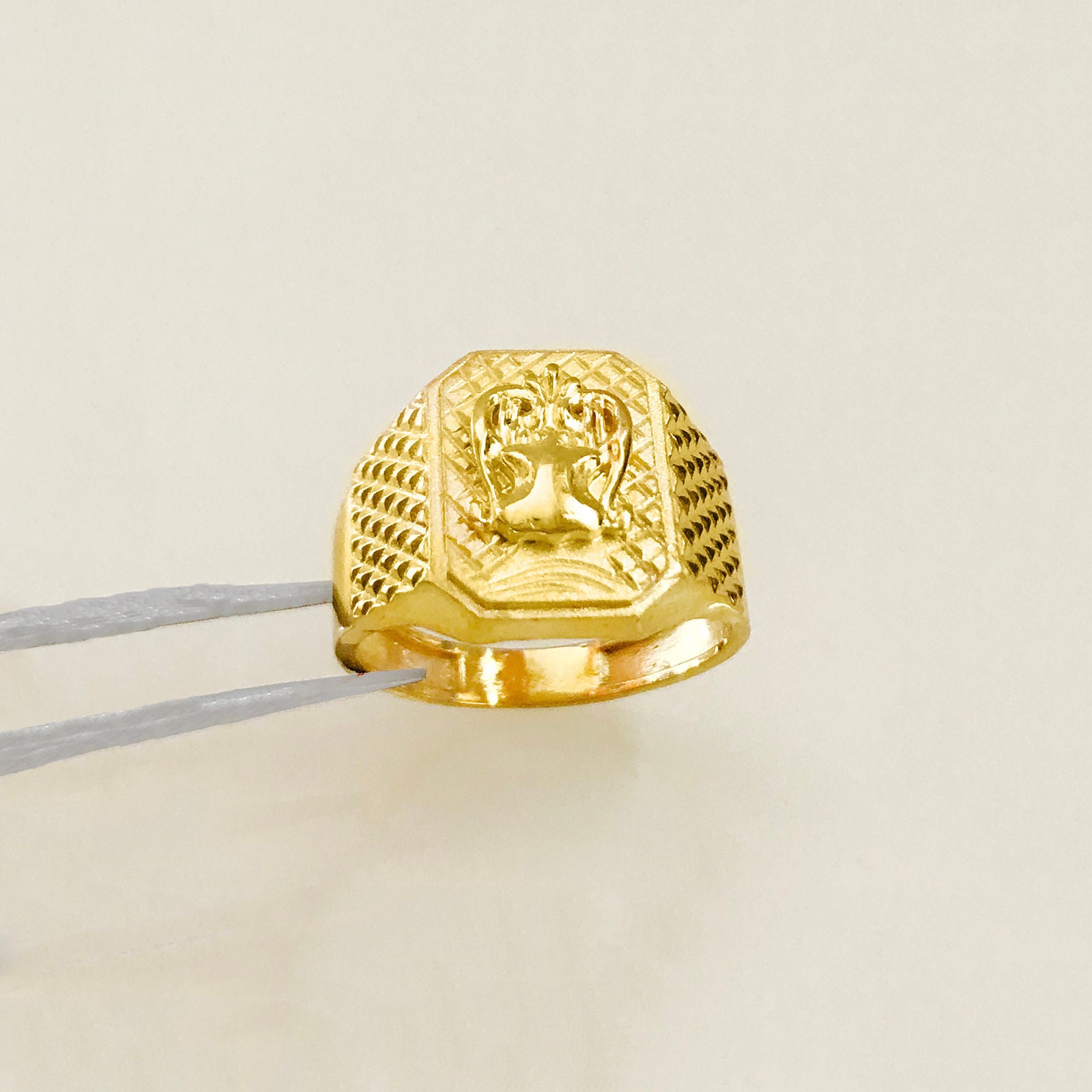 Checkered Mens Ring - Etsy