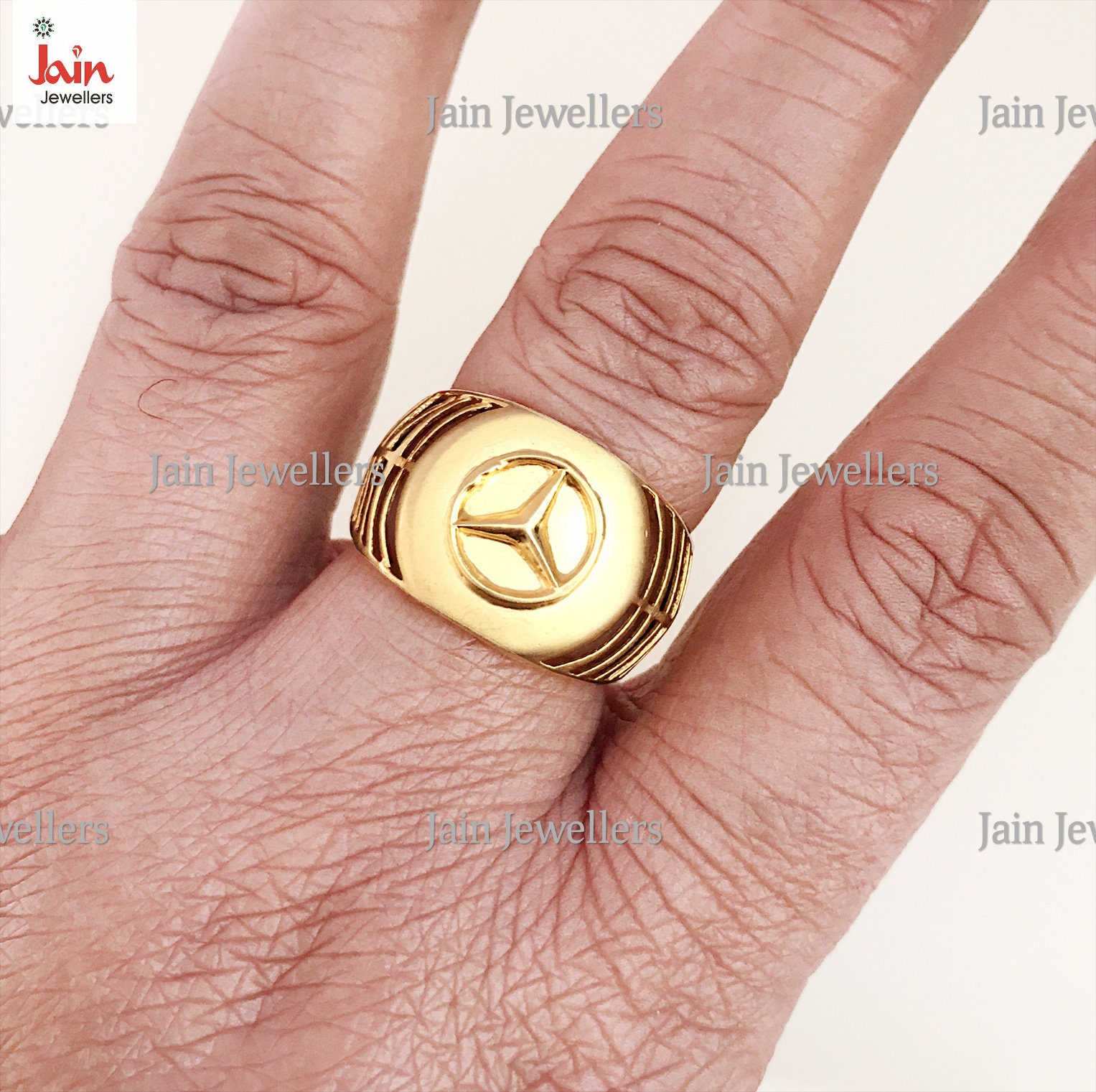 14kt, 18kt, 22kt Real Yellow Gold Round Signet Ring, Fine Jewelry ...