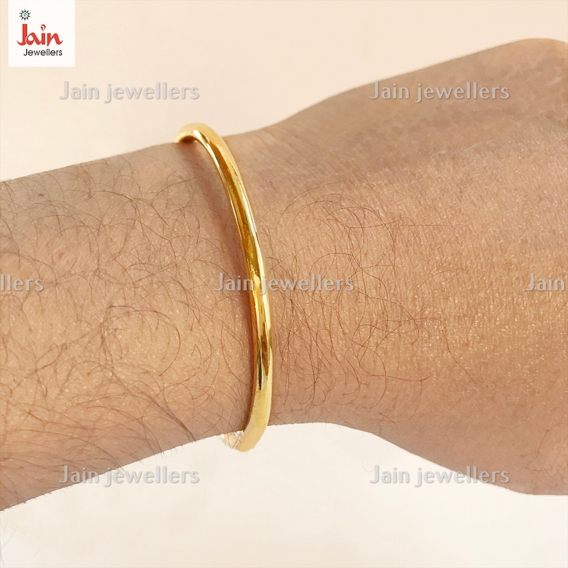 18k Solid Gold Bracelet Mens - Etsy