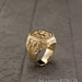 14K ,18K ,22K Real Yellow Gold Letter Personalized Initial Signet Ring ...