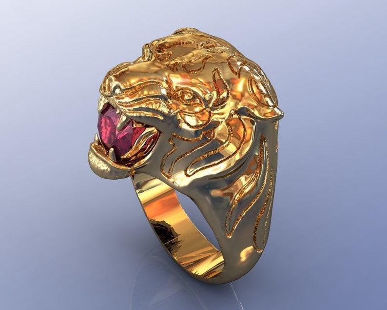 14K, 18K, 22K Real Solid Yellow Gold Ring, Hallmark Handmade Natural ...