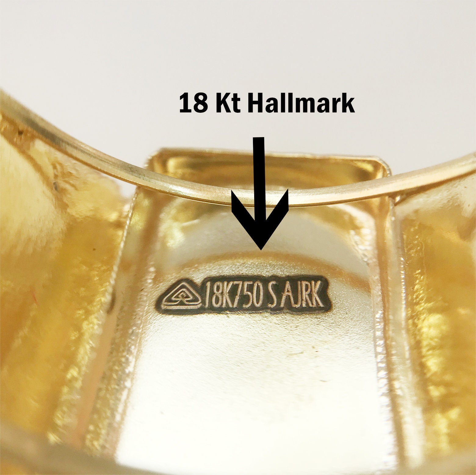 18K 22K Real Solid Yellow Gold Statement Ring Hallmark - Etsy