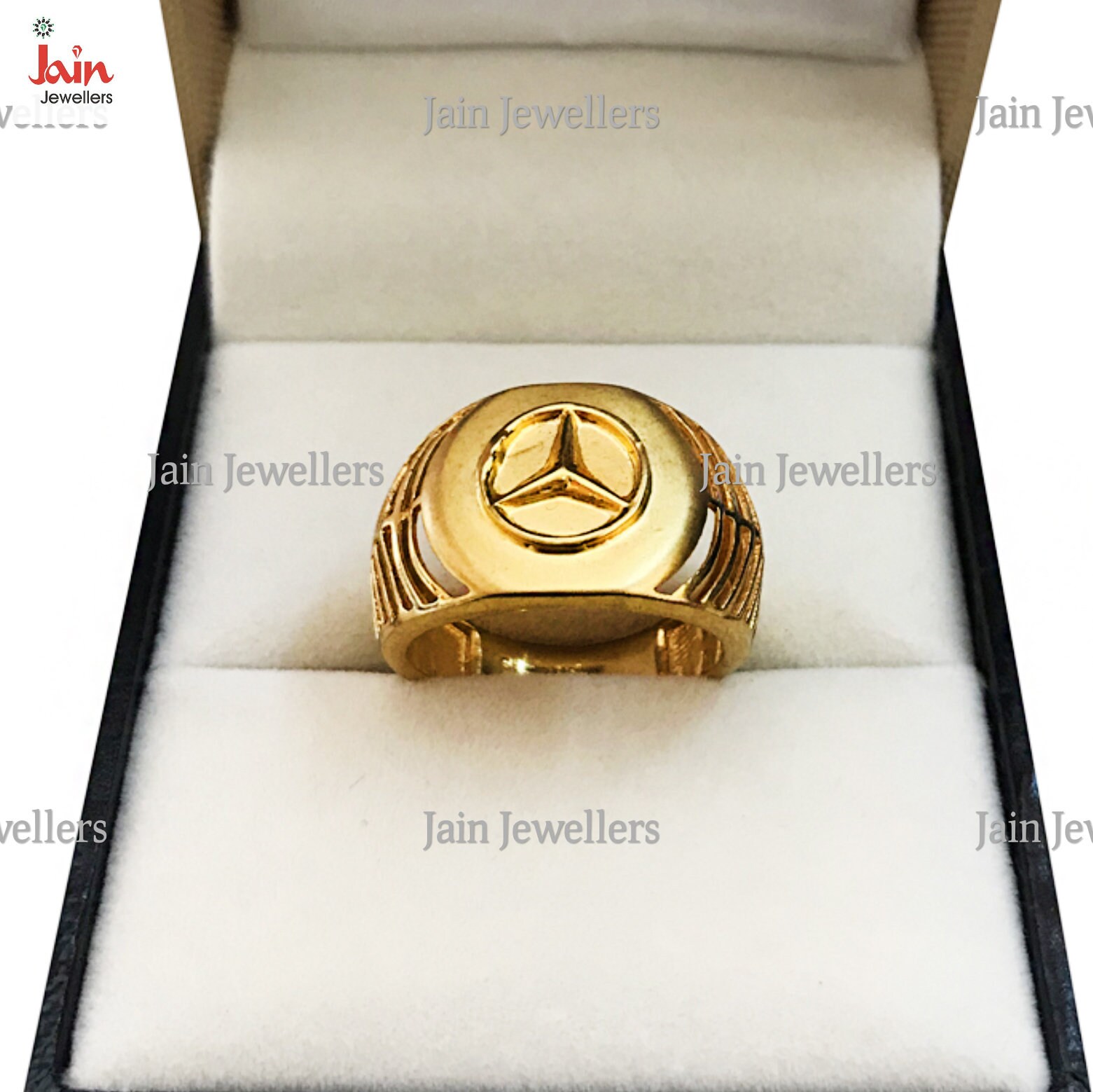 14kt, 18kt, 22kt Real Yellow Gold Round Signet Ring, Fine Jewelry ...