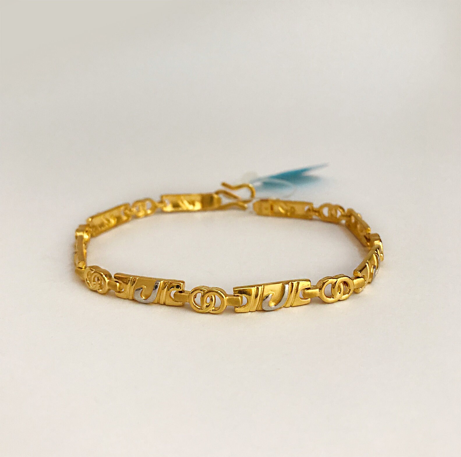 18kt 22kt Hallmark Stamped Real Solid Yellow Gold 2 Tone - Etsy