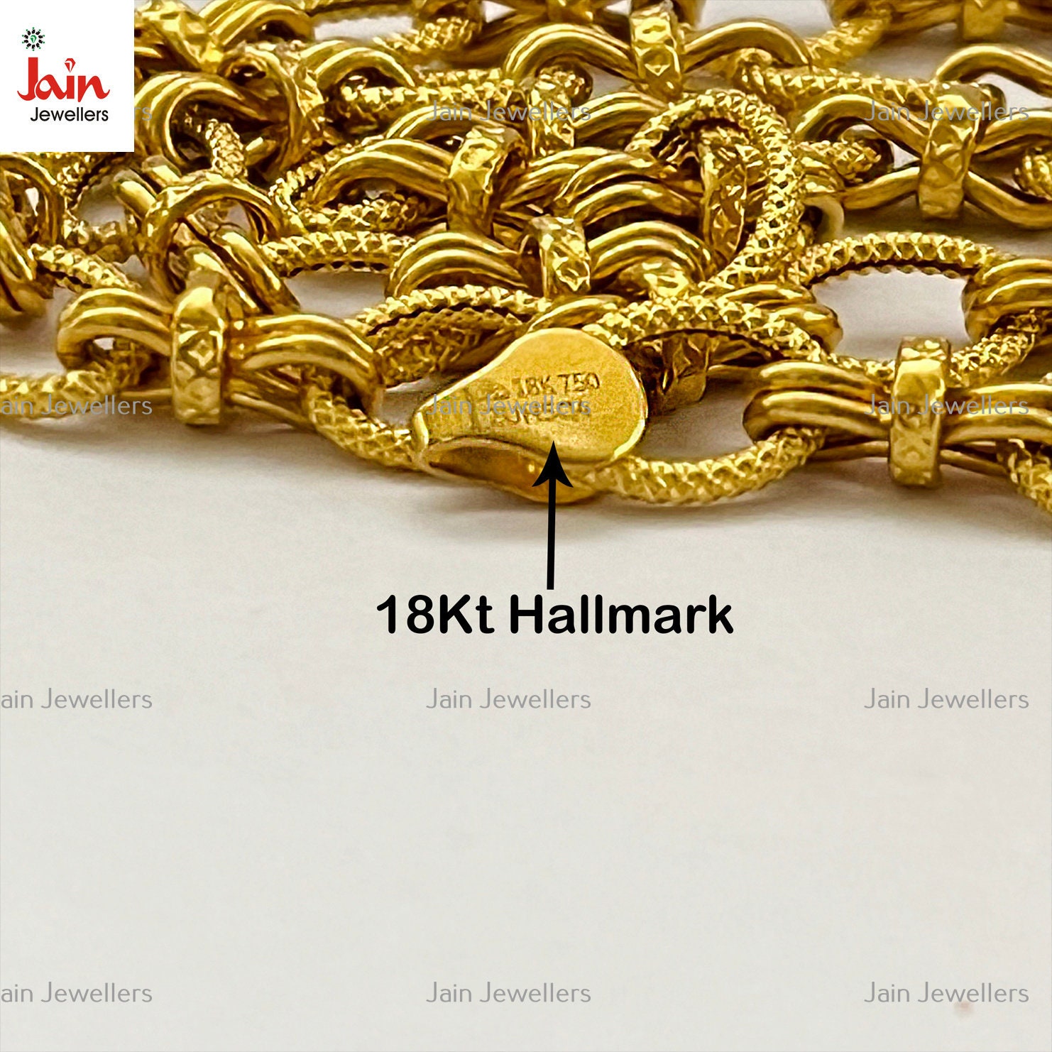18 Kt, 22 Kt Hallmark Real Gold Cable Link Chain Men's Necklace Width ...