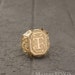 14K ,18K ,22K Real Yellow Gold Letter Personalized Initial Signet Ring ...