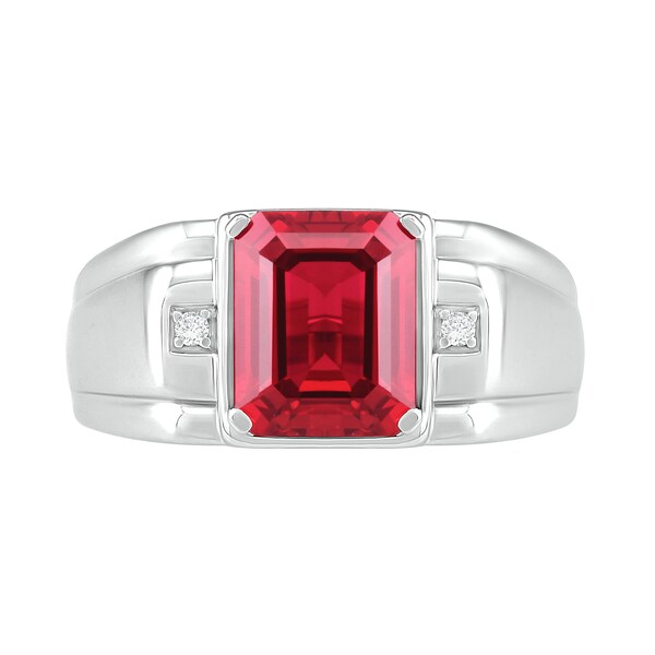 Mens Lab Created Ruby Ring - Etsy