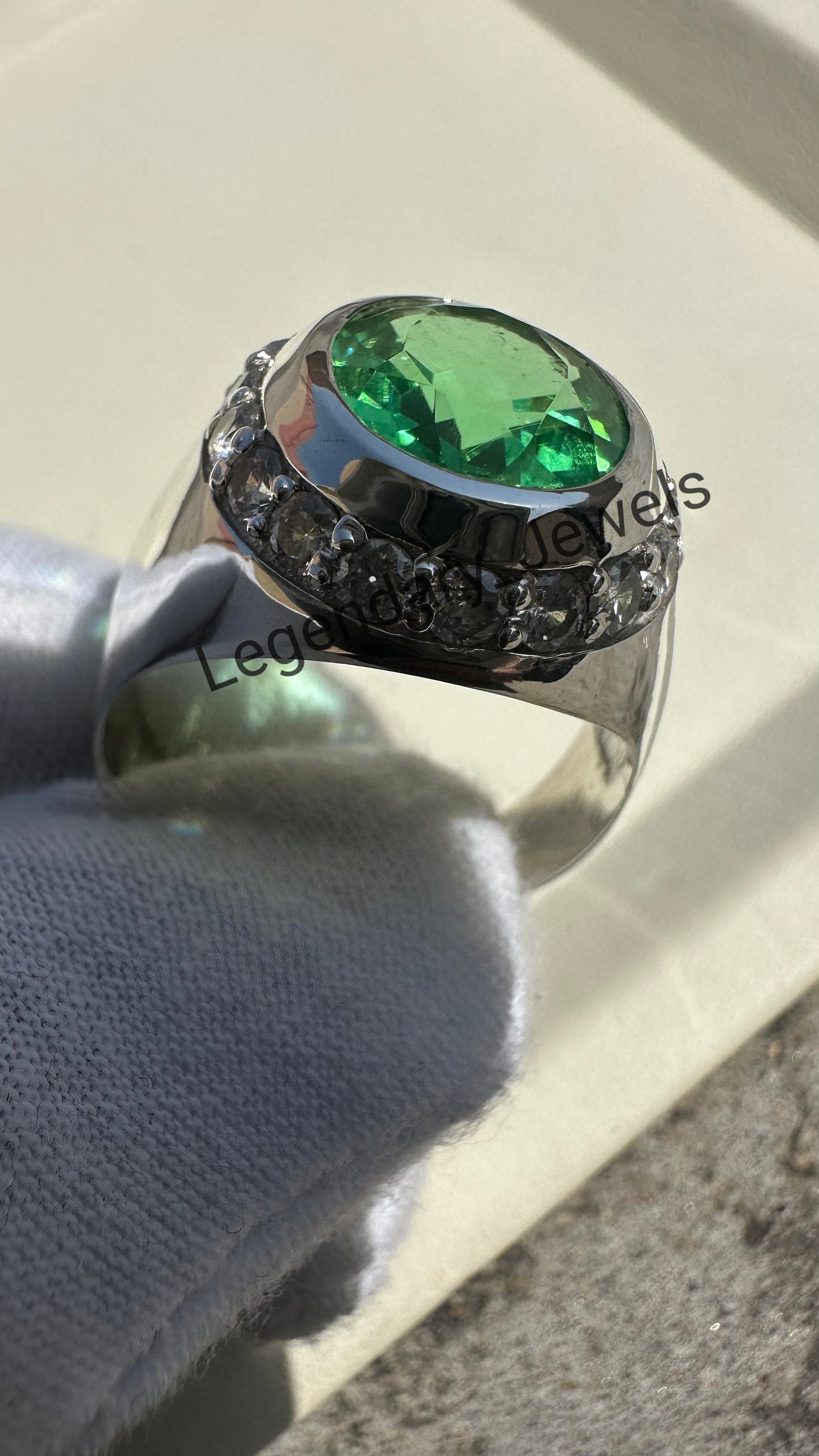 Peridot Men Ring, Solid 925 Sterling Silver, Good Quality Peridot Stone ...