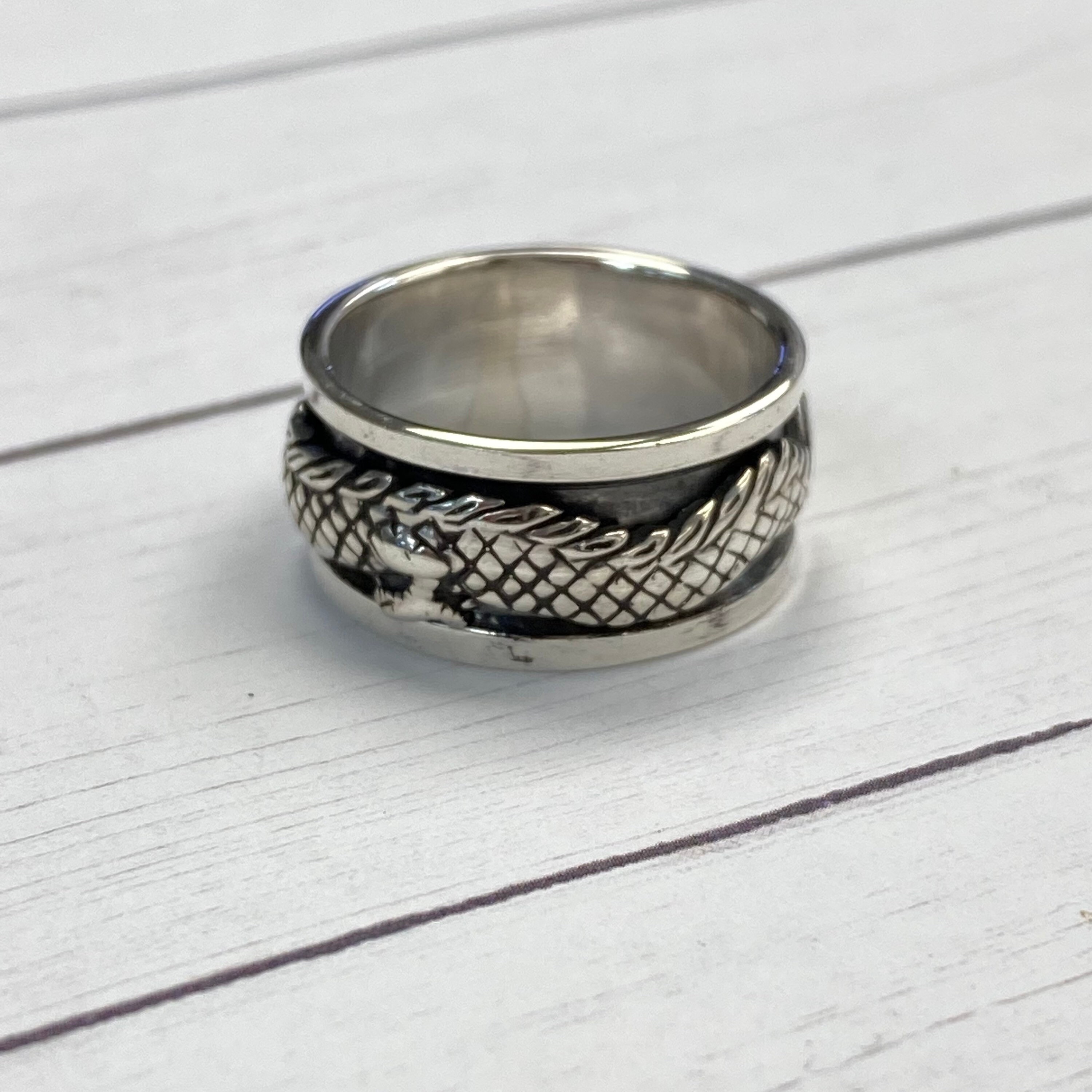 Dragon Spinning Ring Men's Fidget Ring Gift for Him | Etsy