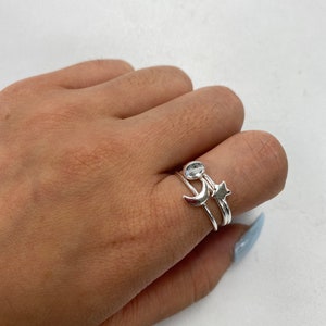 Celestial Rings; Sun, Moon, and Stars Ring Set; 925 Sterling Silver - Etsy