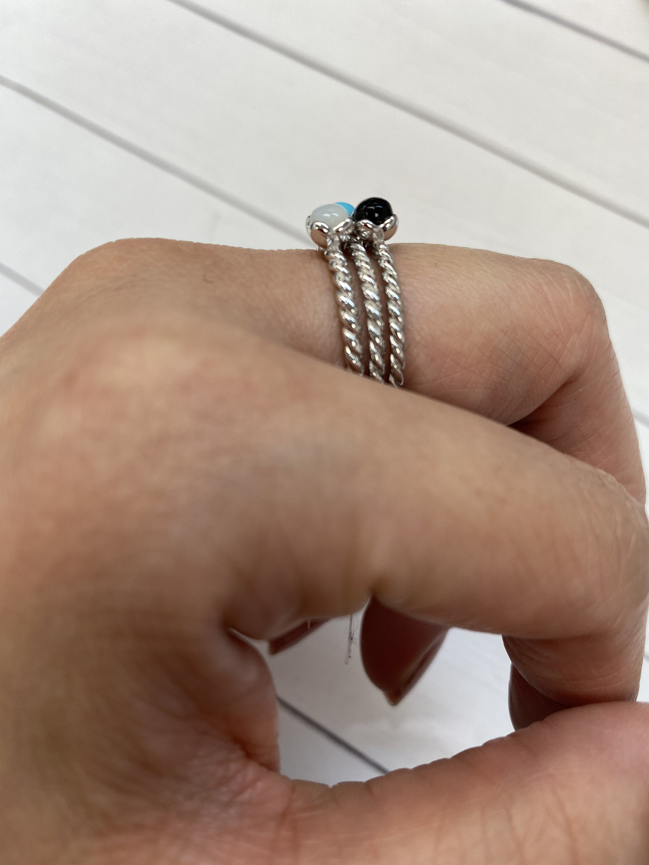 3mm Stone Rope Ring 925 Sterling Silver - Etsy