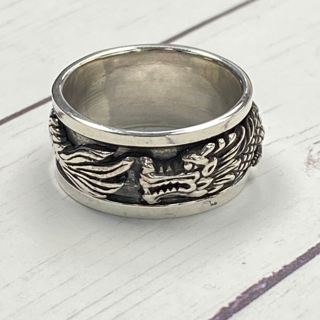 Dragon Spinning Ring; Men's Fidget Ring; Gift for Him - Etsy