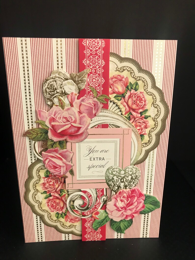Beautiful Handmade Layered 3D Valentine's Day Card - Etsy