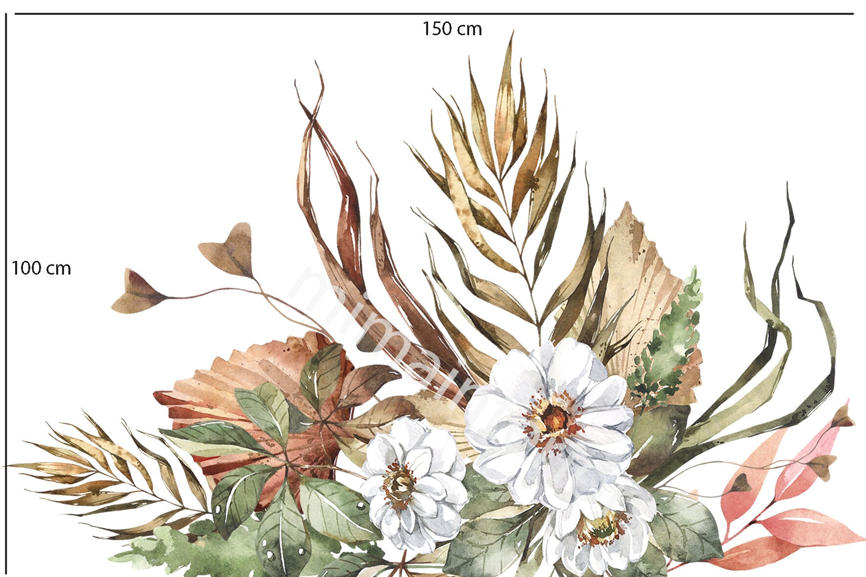 Flower Wall Stickers Boho Flowers Nursery Stickers Childrens - Etsy UK