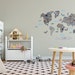 Pink Map Wall Sticker World Map Decal Earth Geography Kids - Etsy