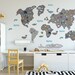 Pink Map Wall Sticker World Map Decal Earth Geography Kids - Etsy