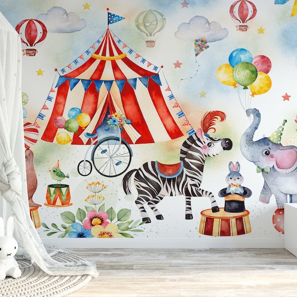 Circus Wall Mural - Etsy