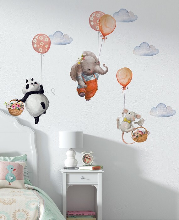 Nursery Wall Stickers Children Wall Stickers Animal Wall - Etsy
