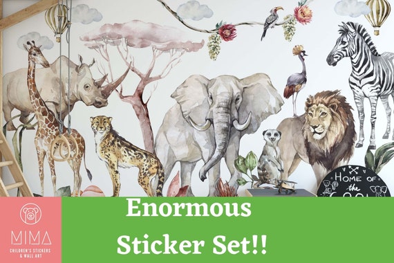 Safari Stickers Jungle Wall Stickers Children Wall Stickers - Etsy