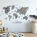 Pink Map Wall Sticker World Map Decal Earth Geography Kids - Etsy