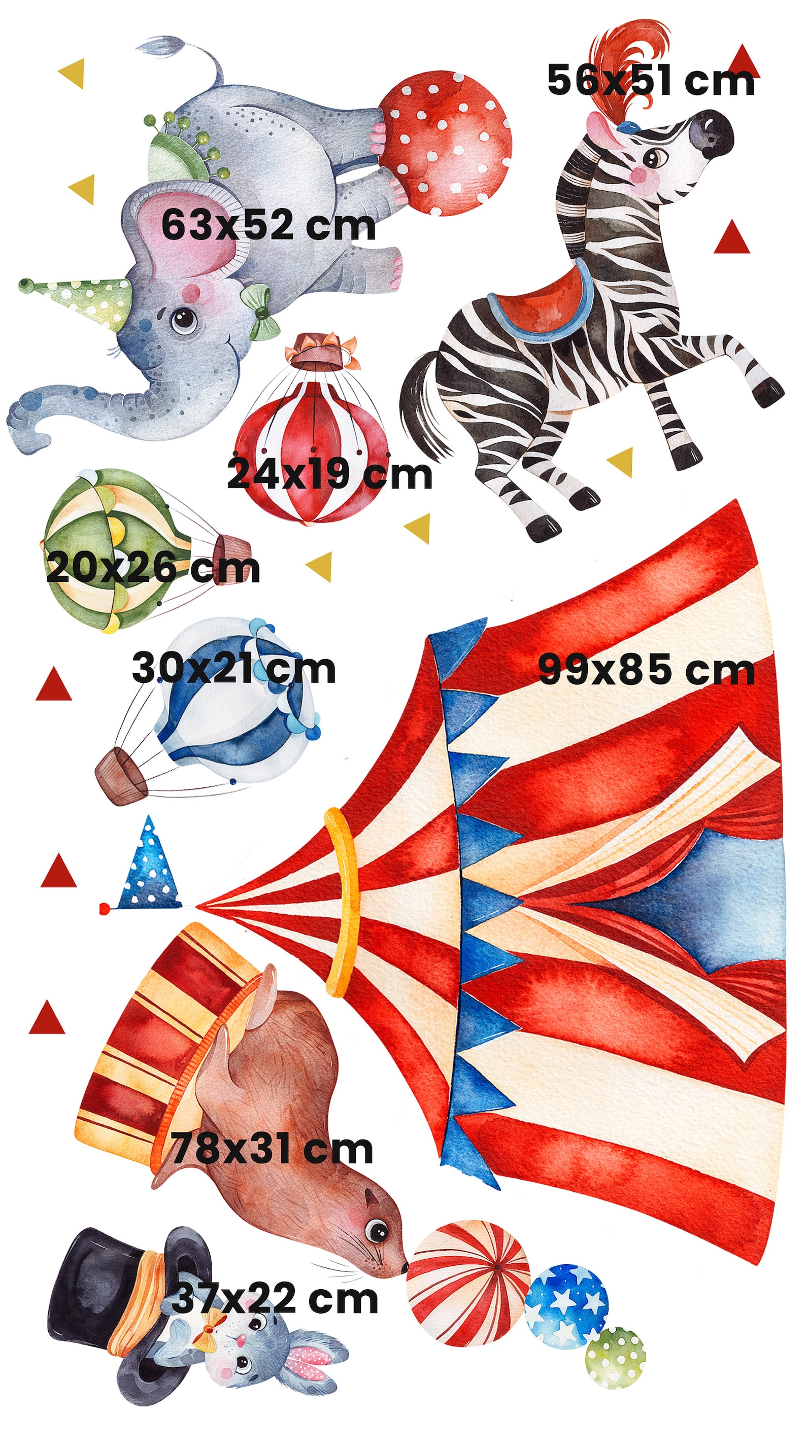 Circus Wall Stickers Nursery Decals Boys Wall Sticker - Etsy