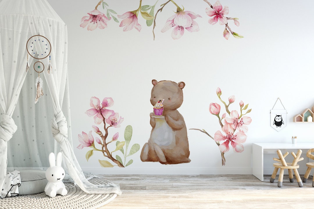 Girls Room Wall Sticker, Girls Wall Stickers Wall Decoration, Flower ...