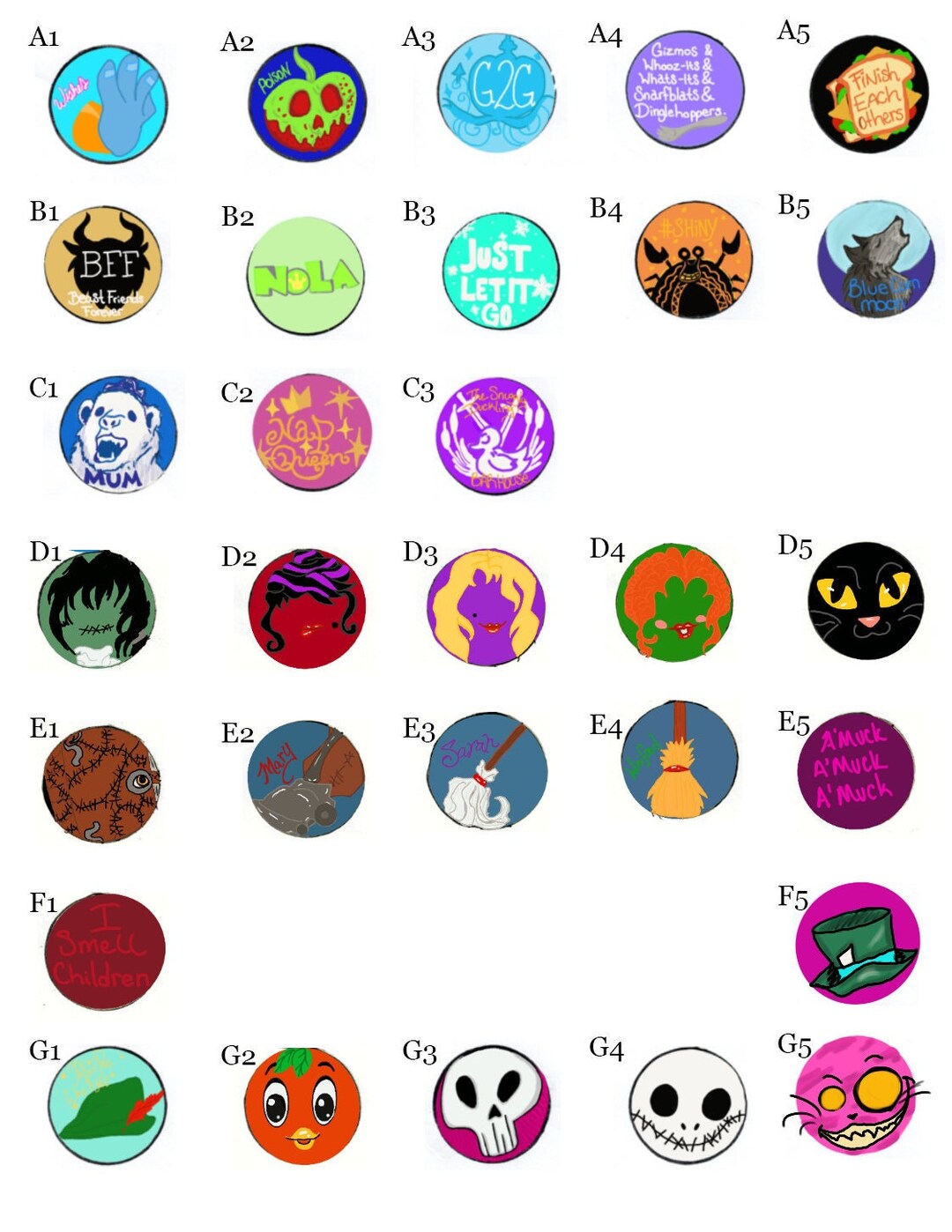 Assorted Disney Buttons - Etsy