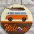 Retro VW Bus Beach Summer Round Wood Door Sign - Etsy