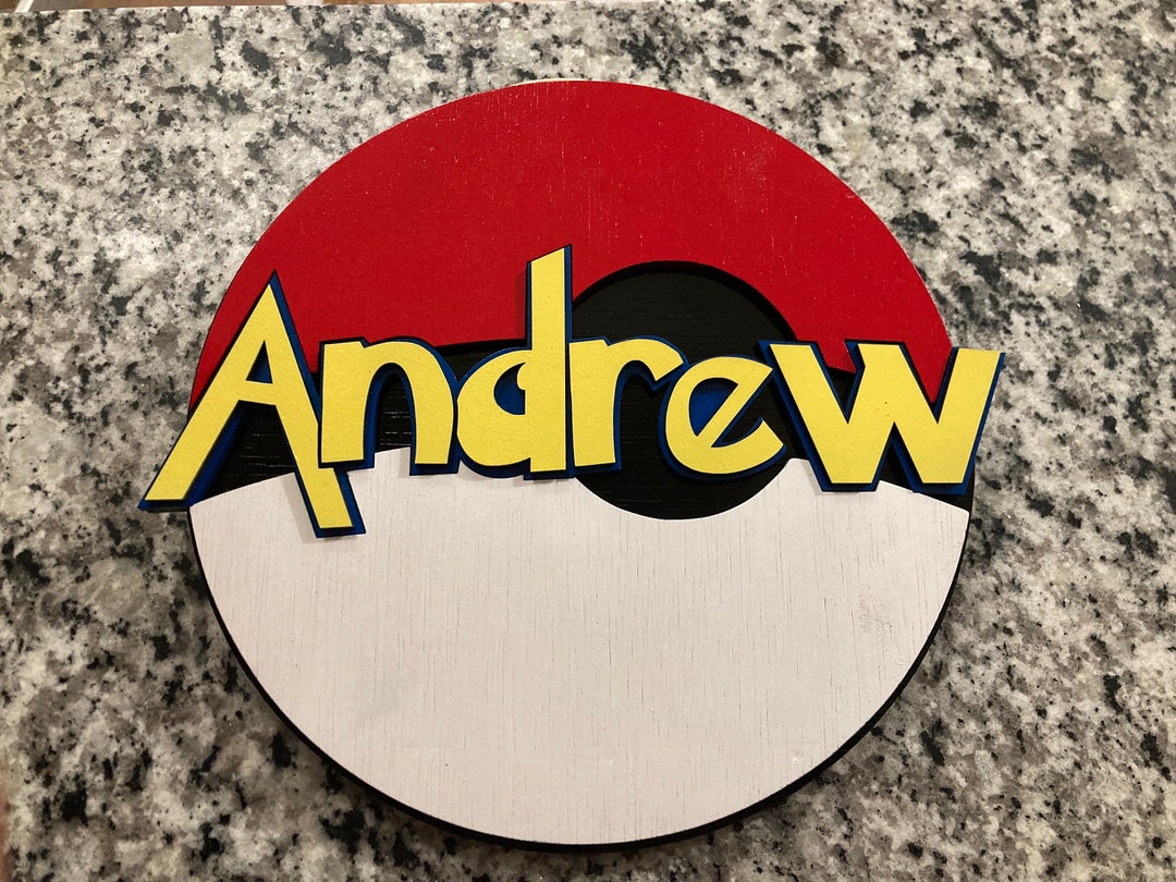 Pokémon Inspired Kids Name Door Sign - Etsy