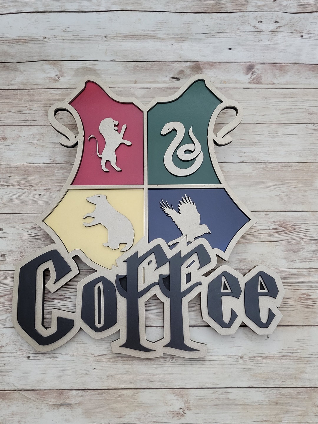 Wizarding World Hogwarts Inspired House Crest Door Sign - Etsy