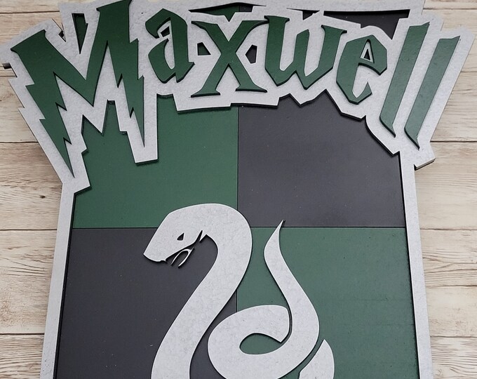 Wizarding World Slytherin Inspired House Crest Door Sign - Etsy