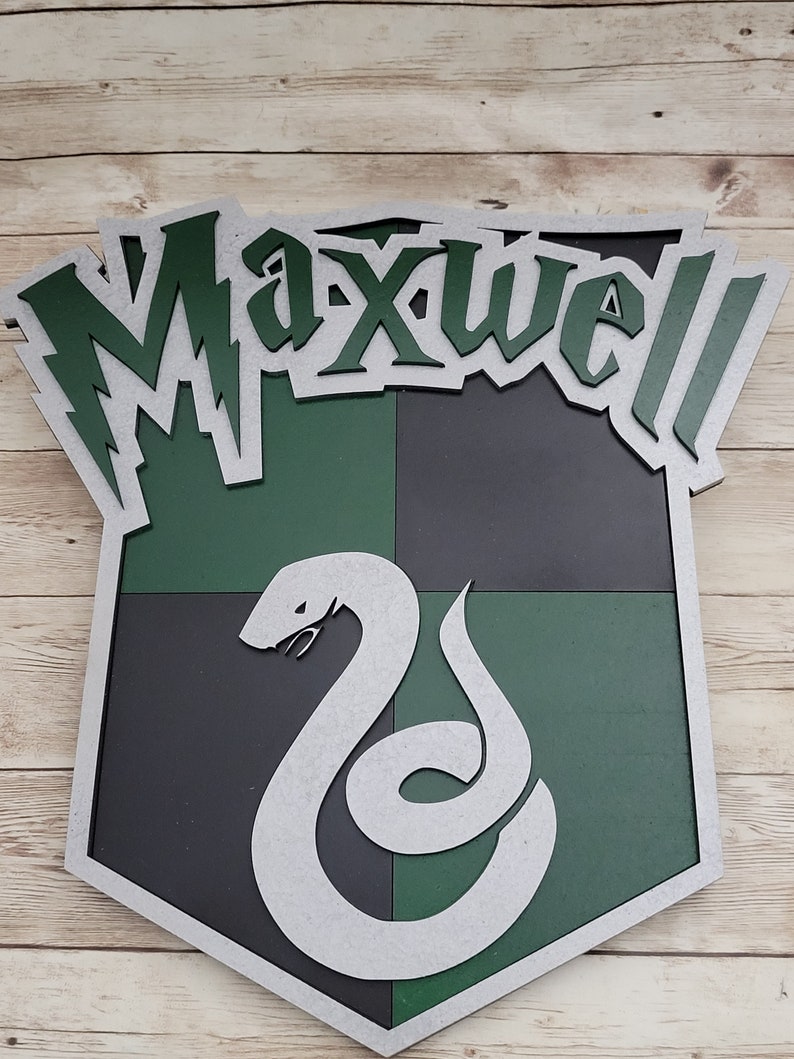 Wizarding World Slytherin Inspired House Crest Door Sign - Etsy
