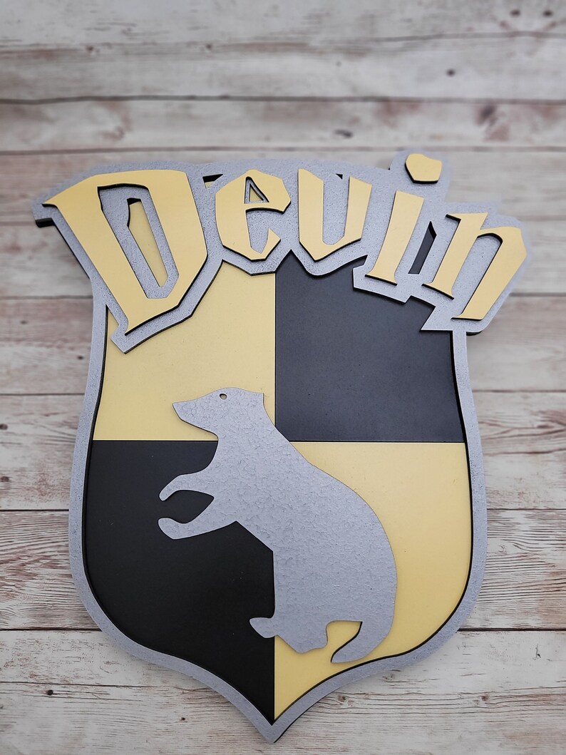 Wizarding World Hufflepuff Inspired House Crest Door Sign - Etsy
