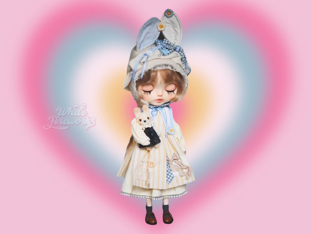 Blythe Blue Bunny Girl Set, Blythe Dress Set of Four, Neo Blythe ...