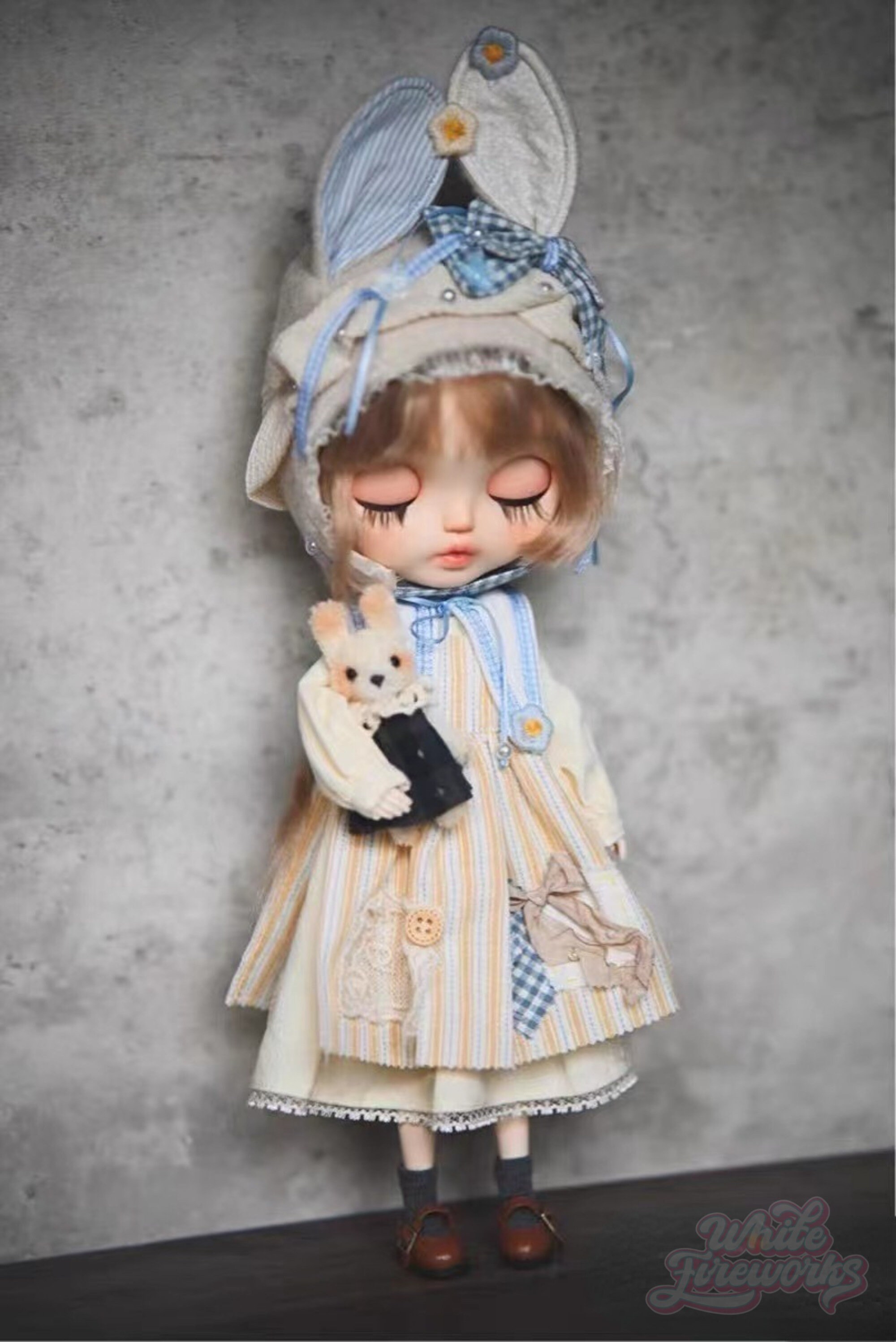 Blythe Blue Bunny Girl Set, Blythe Dress Set of Four, Neo Blythe ...