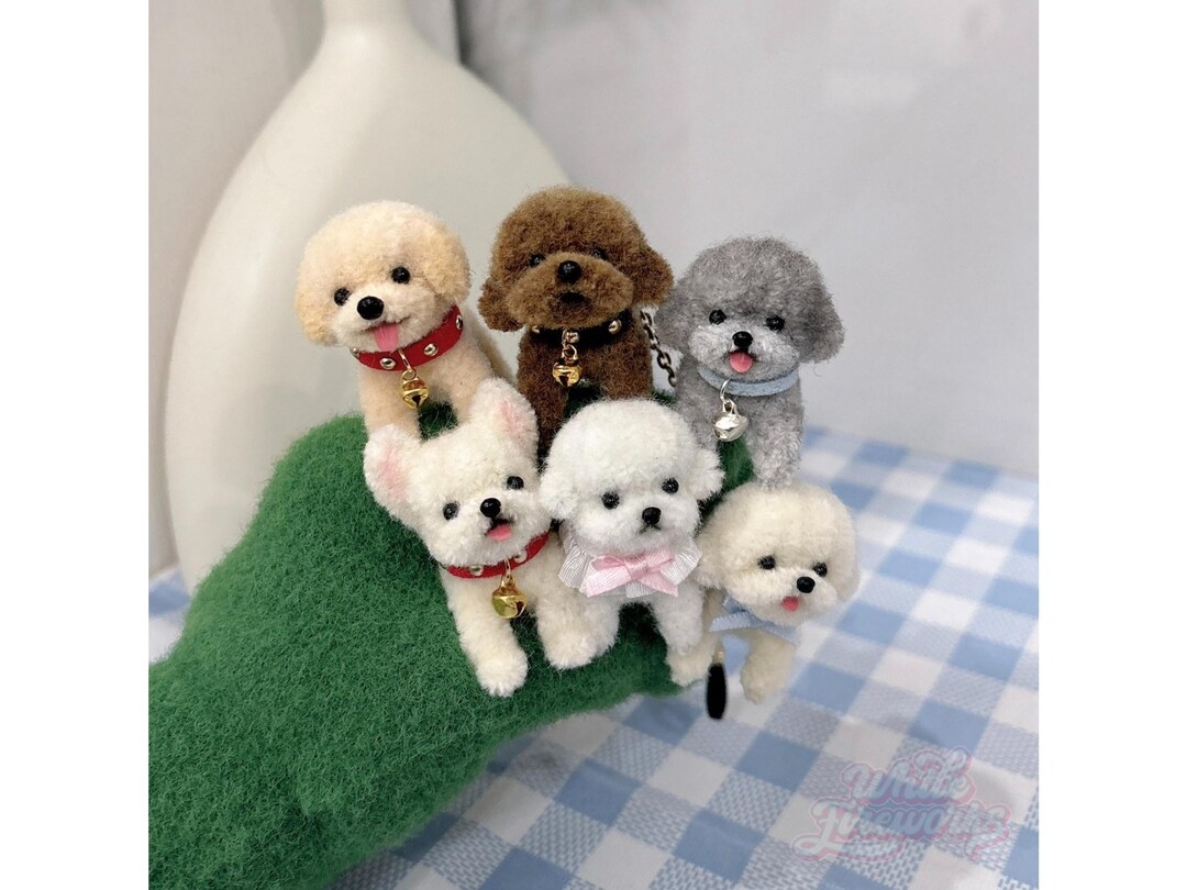 Miniature Dog, 1/6 Scale Dolls Miniature Dog, Wool Stem Dog for Blythe ...