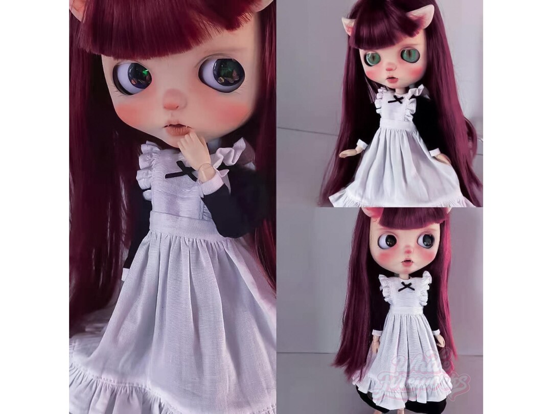 Neo Blythe Handmade Black and White Maid Outfit, Neo Blythe Clothes ...