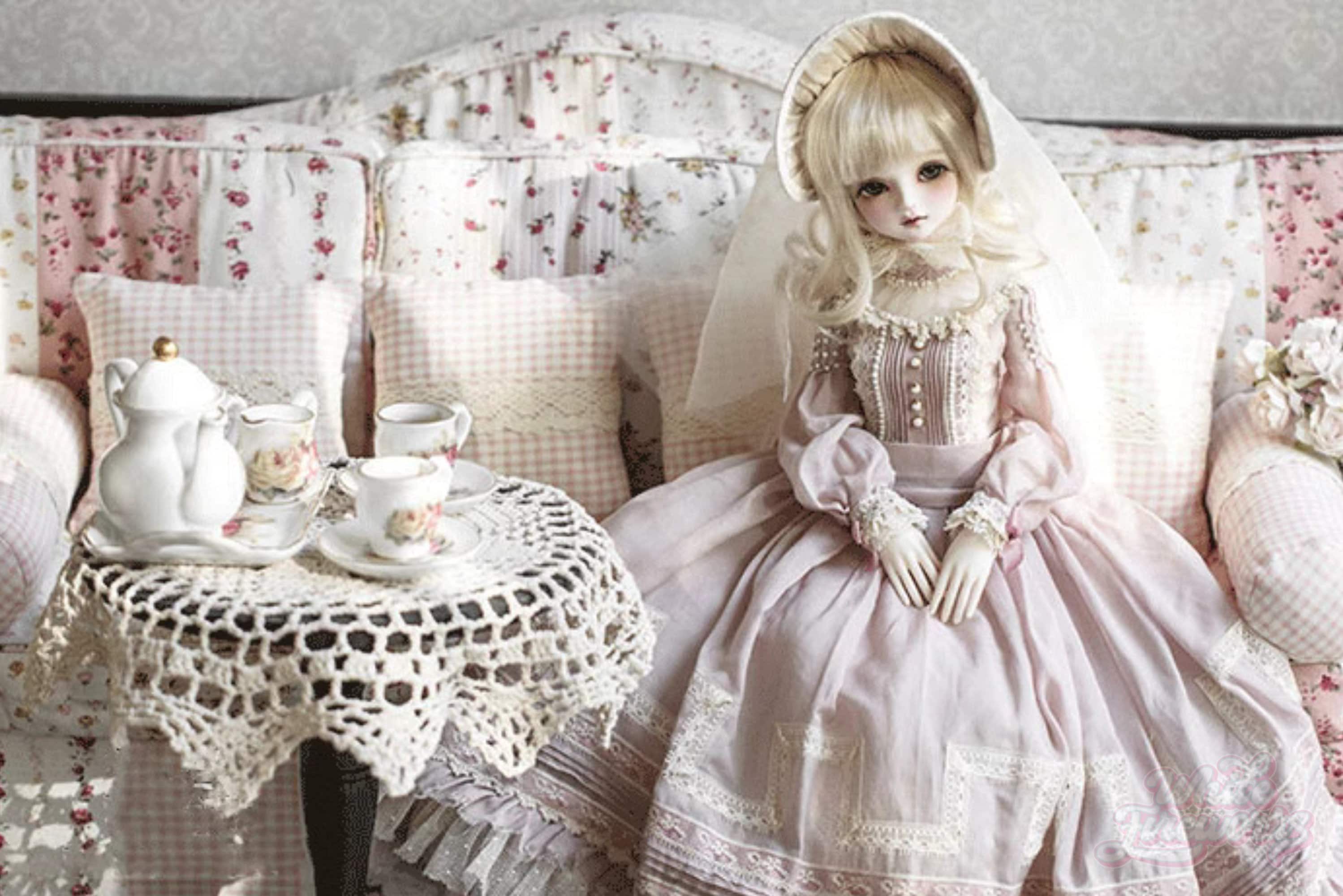 Pink Bjd Lolita Dress, 1/4 1/3 SD Bjd Clothes/bjd Dress/doll Dress/doll ...