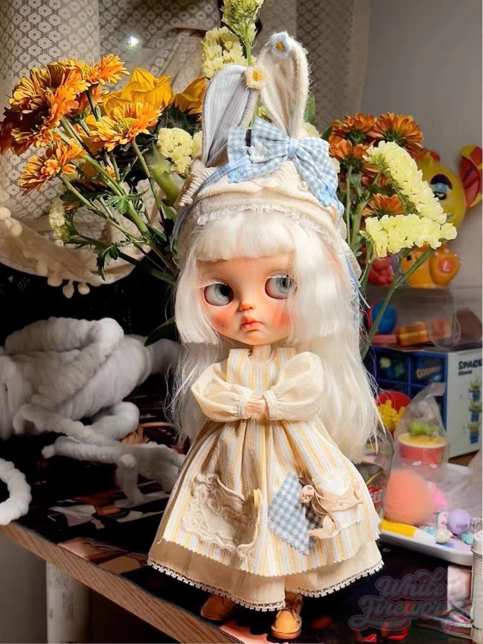 Blythe Blue Bunny Girl Set, Blythe Dress Set of Four, Neo Blythe ...