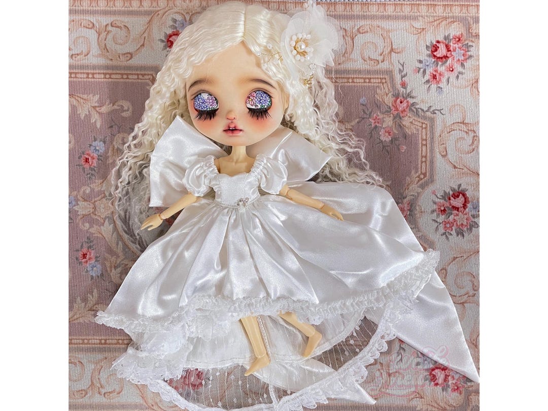 Handmade Neo Blythe White Formal Dress Four-piece Set, Neo Blythe Dress ...
