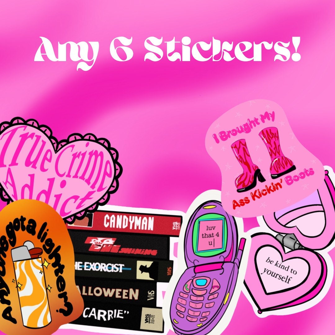 Any Six Stickers Bundle / Pack - Etsy