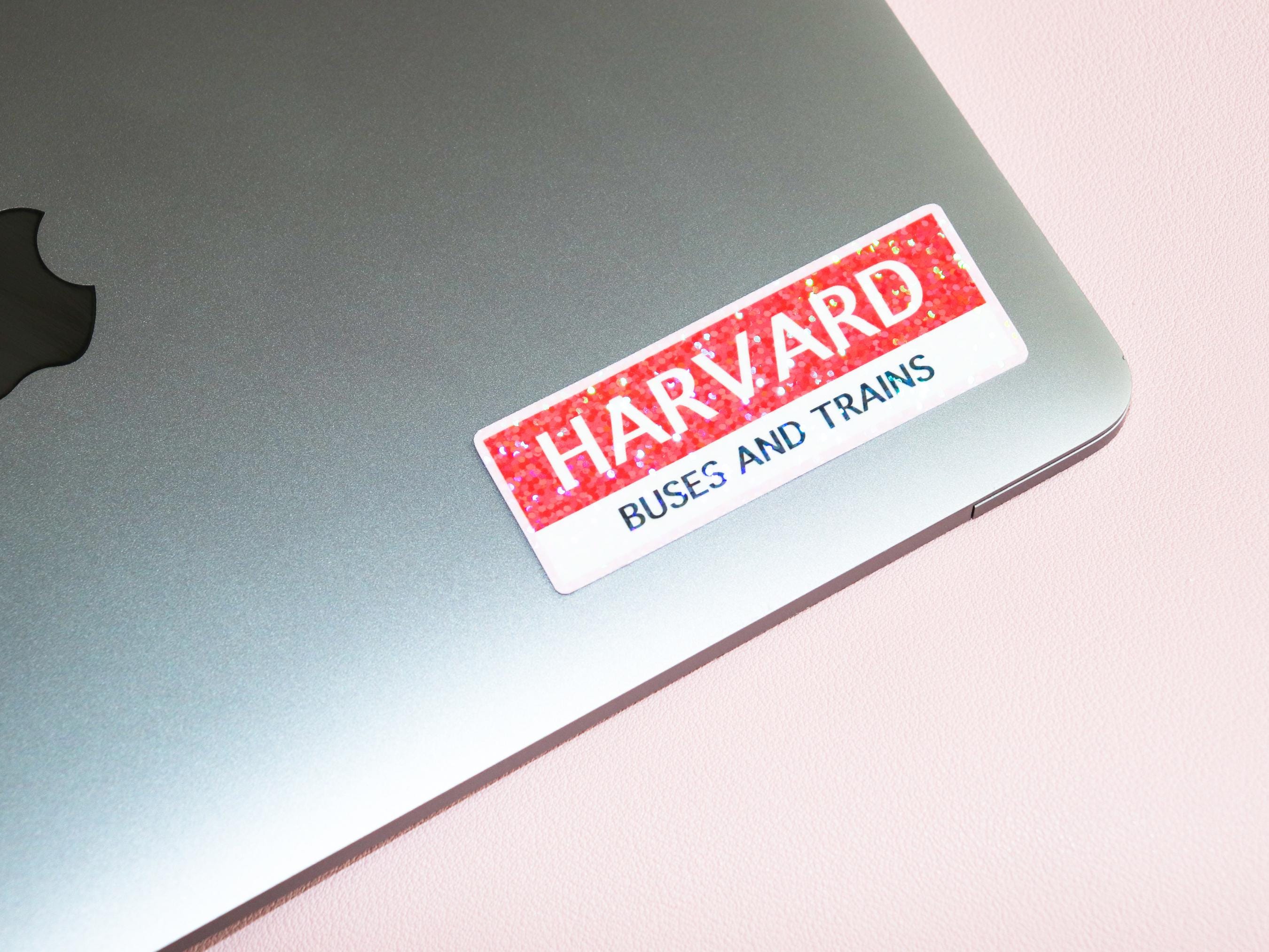 Harvard Buses & Trains Holographic Sticker - Campus Sticker - School ...