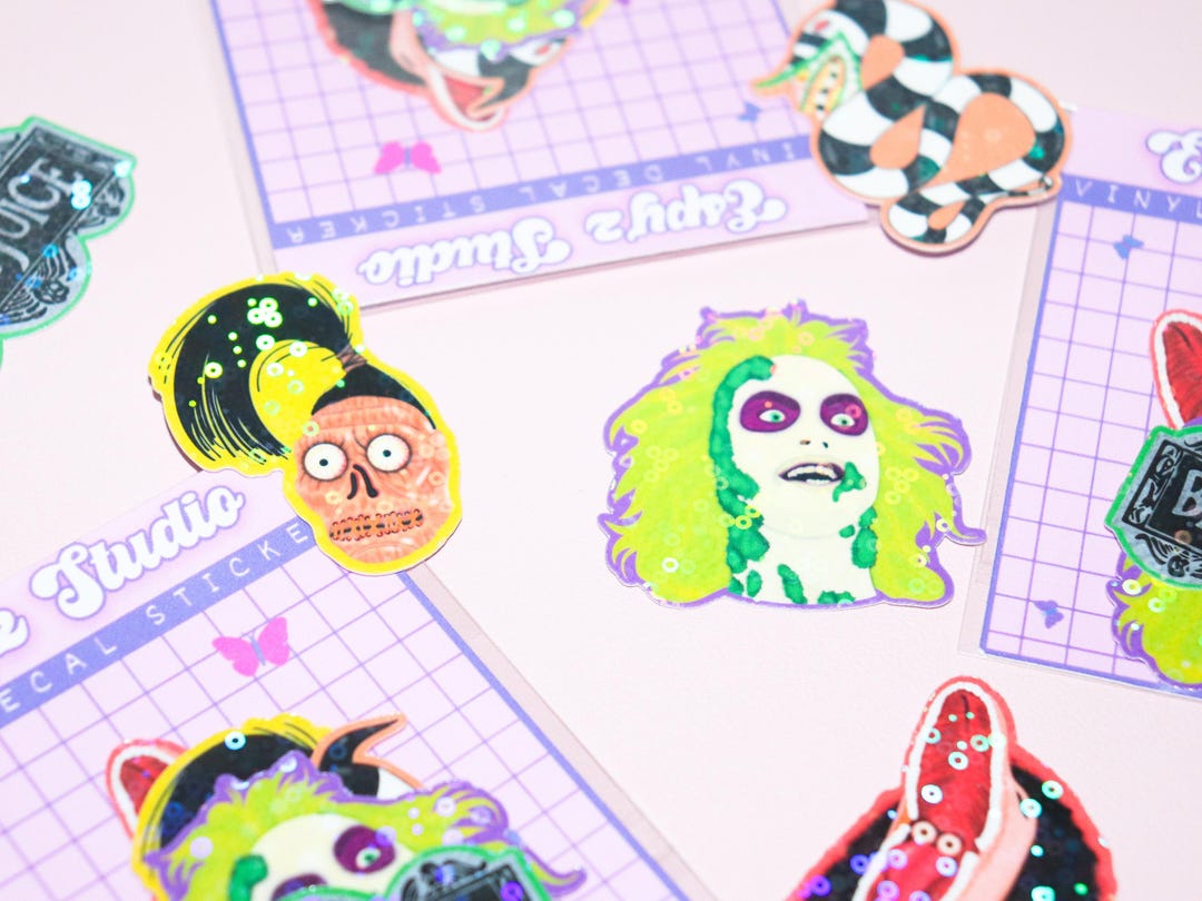 Beetlejuice Holographic Sticker Pack - Ghost With the Most - 80s ...