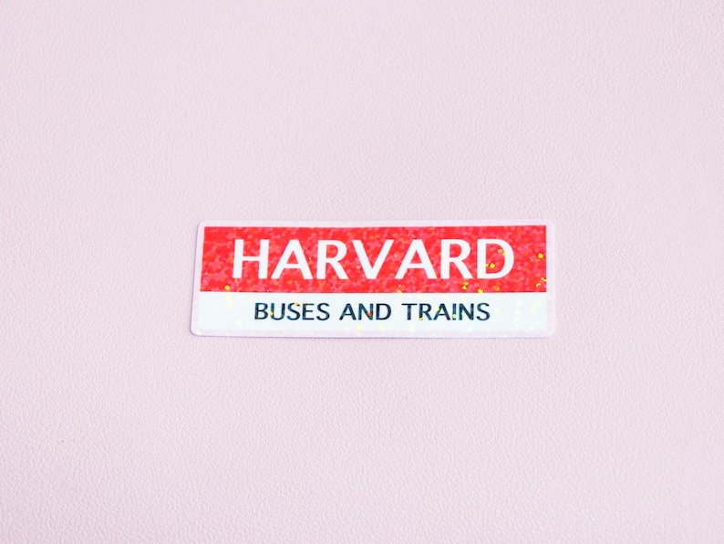 Harvard Buses & Trains Holographic Sticker - Campus Sticker - School ...