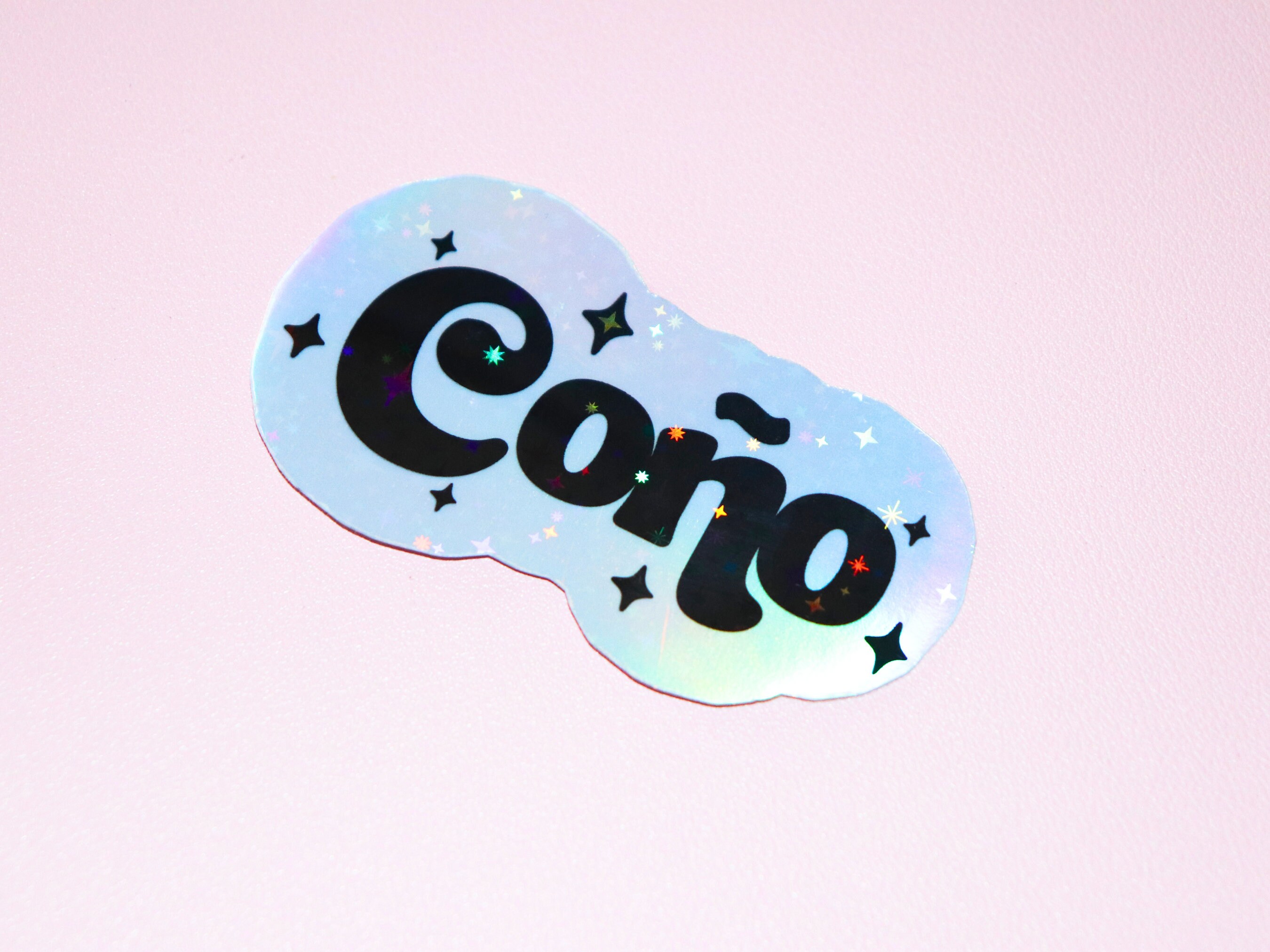 Coño Holographic Sticker - Funny Spanish Sticker - Puerto Rico Stickers ...