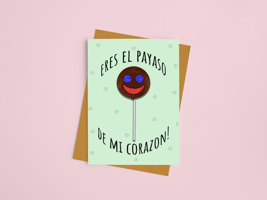 You're the Payaso to My Corazon Card - Paleta - Valentine's Day ...