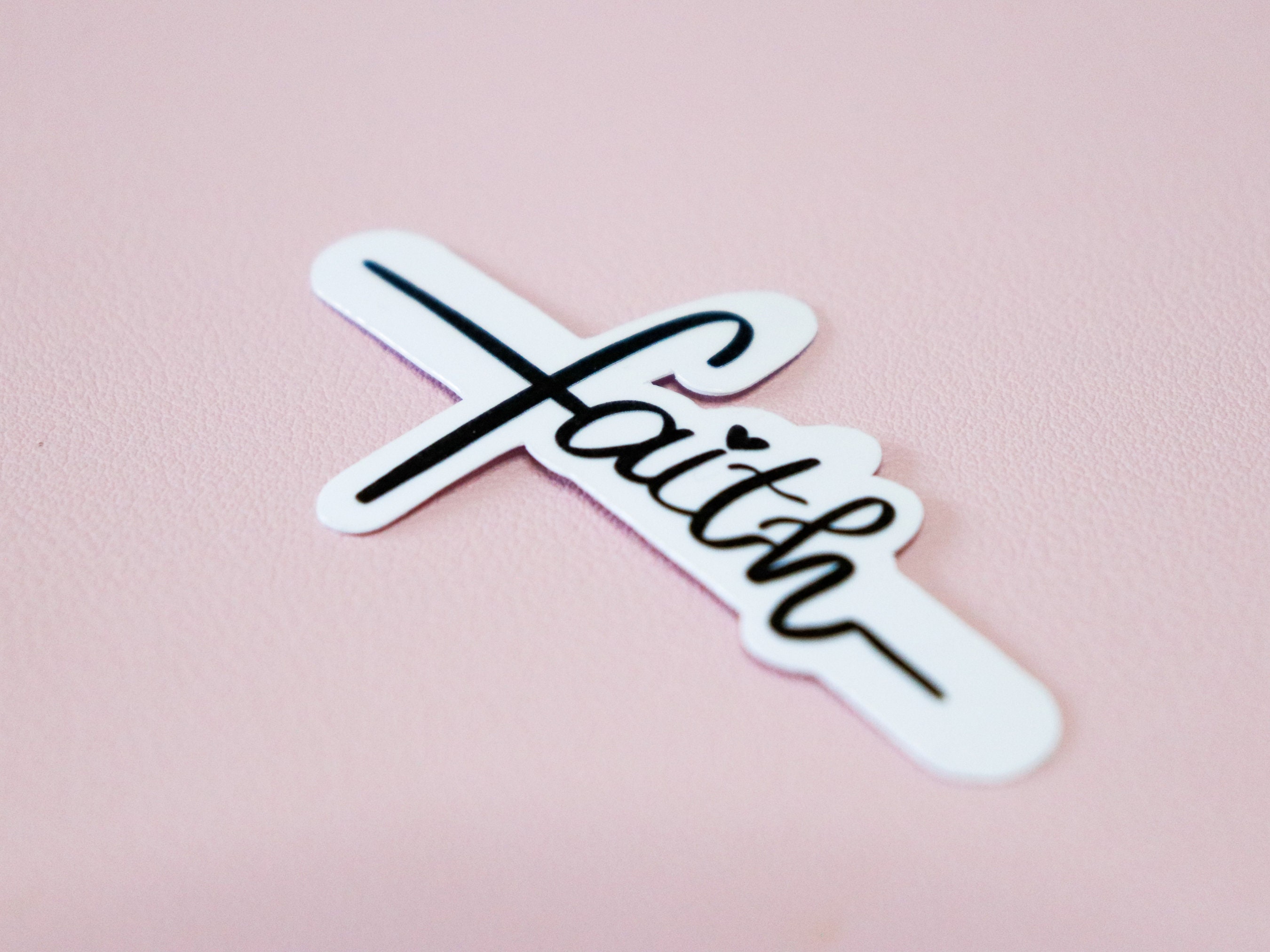 Faith Cross Vinyl Sticker Bible Sticker Waterproof Sticker - Etsy