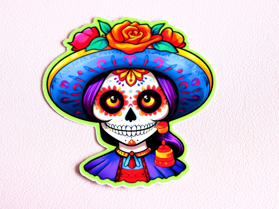 Calaverita Catrina Sticker - Latina Sticker - Dia De Los Muertos - Etsy