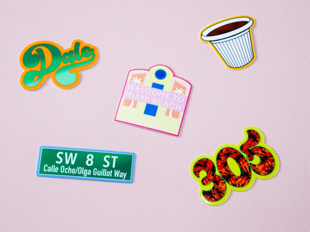 Miami Sticker Set Miami Beach Stickers - Etsy