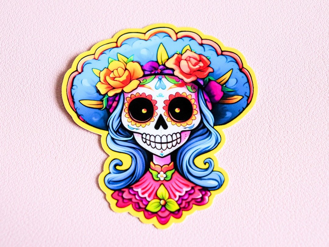 Mexican Catrina Sticker - Day of the Dead - Bichota Sticker - Etsy